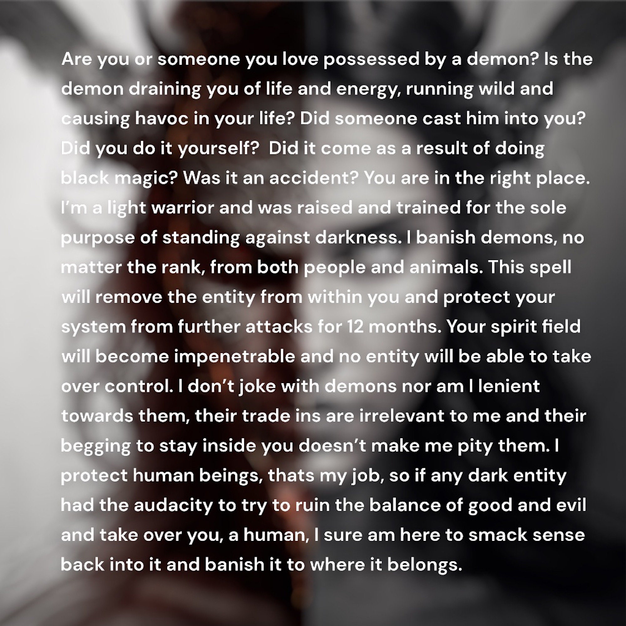 Exorcism - Remove Evil Entity Spell - Etsy