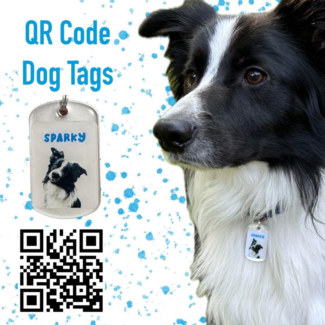 Custom Pet ID Tags With QR Code – Personalized Dog Photo Tag ...