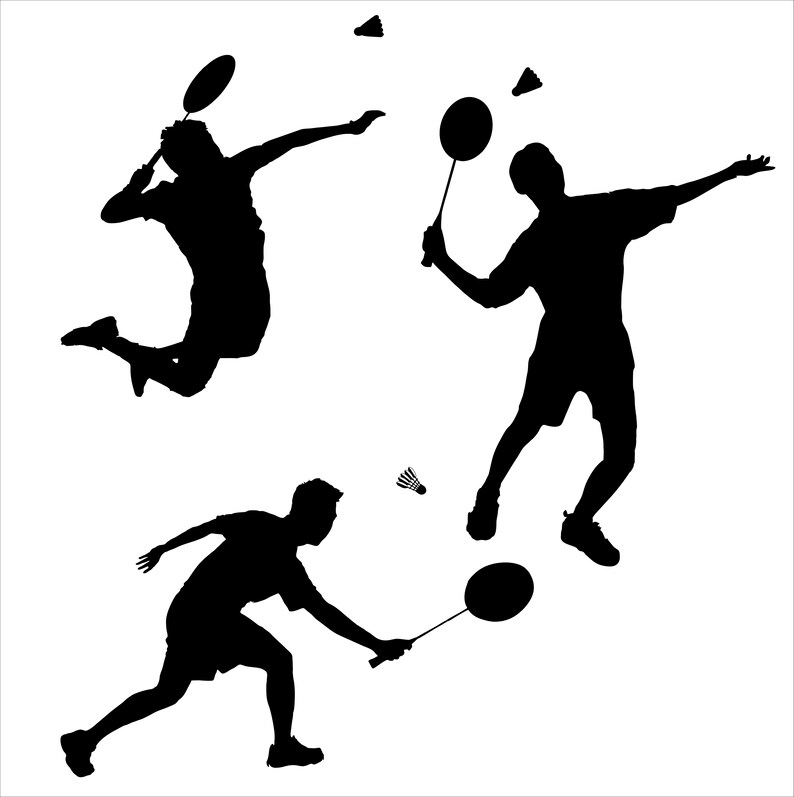 Unique Badminton Artwork as Dxf-svg-png-eps-jpg Illustrations - Etsy