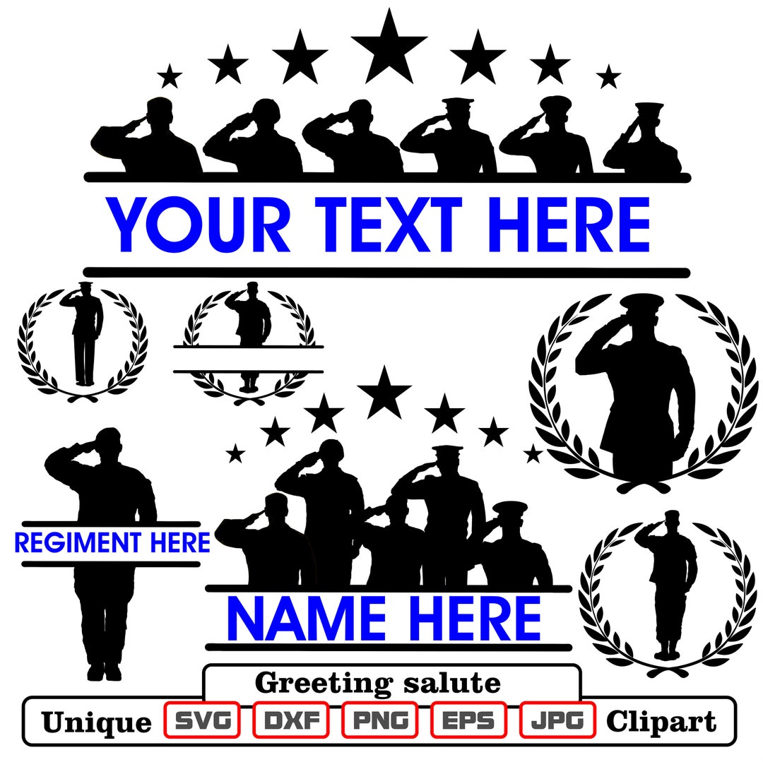 Greeting Salute Clip Art Dxf Svg, Png,eps, Jpg, for Shirt Design ...