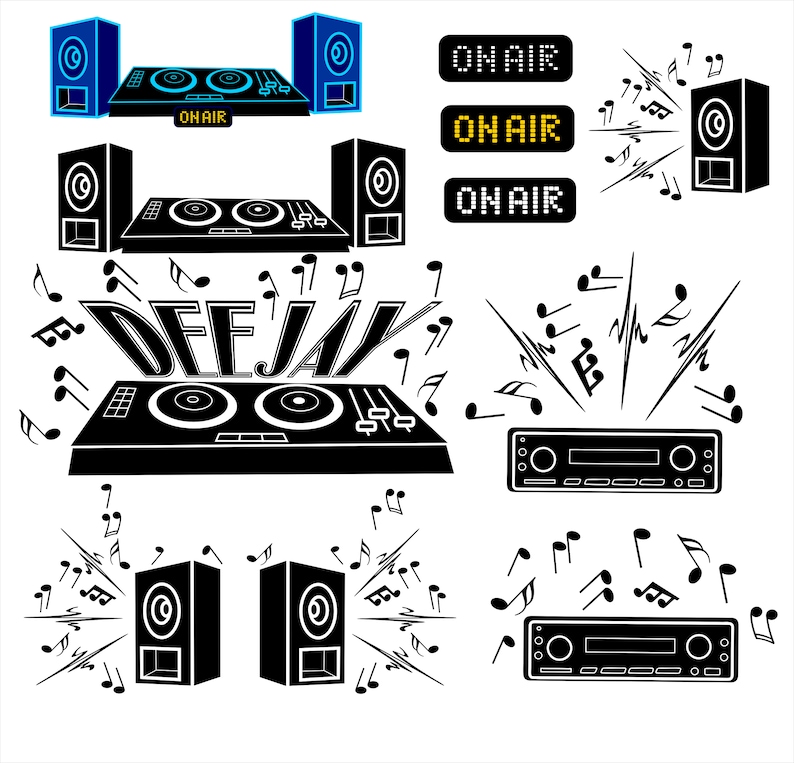 Unique Deejay Artwork as Dxf-svg-png-eps-jpg Illustrations for ...