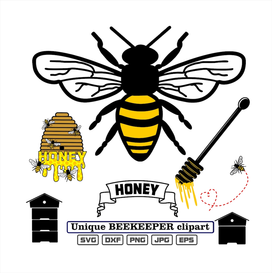 Unique Beekeeper Clipart for Bees and Honey Lovers in Files as Dxf-svg ...