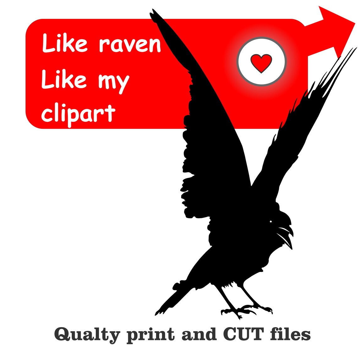 Crows and Ravens Clip Art Dxf Svg Png Eps Jpg for Cutting, Clothing ...