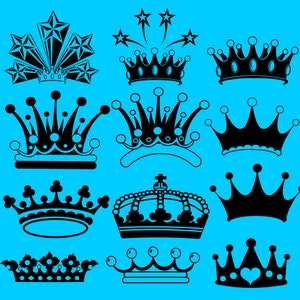 Crown Clip Art Dxf Svg Png Eps Jpg for Cutting, Clothing Imprint ...