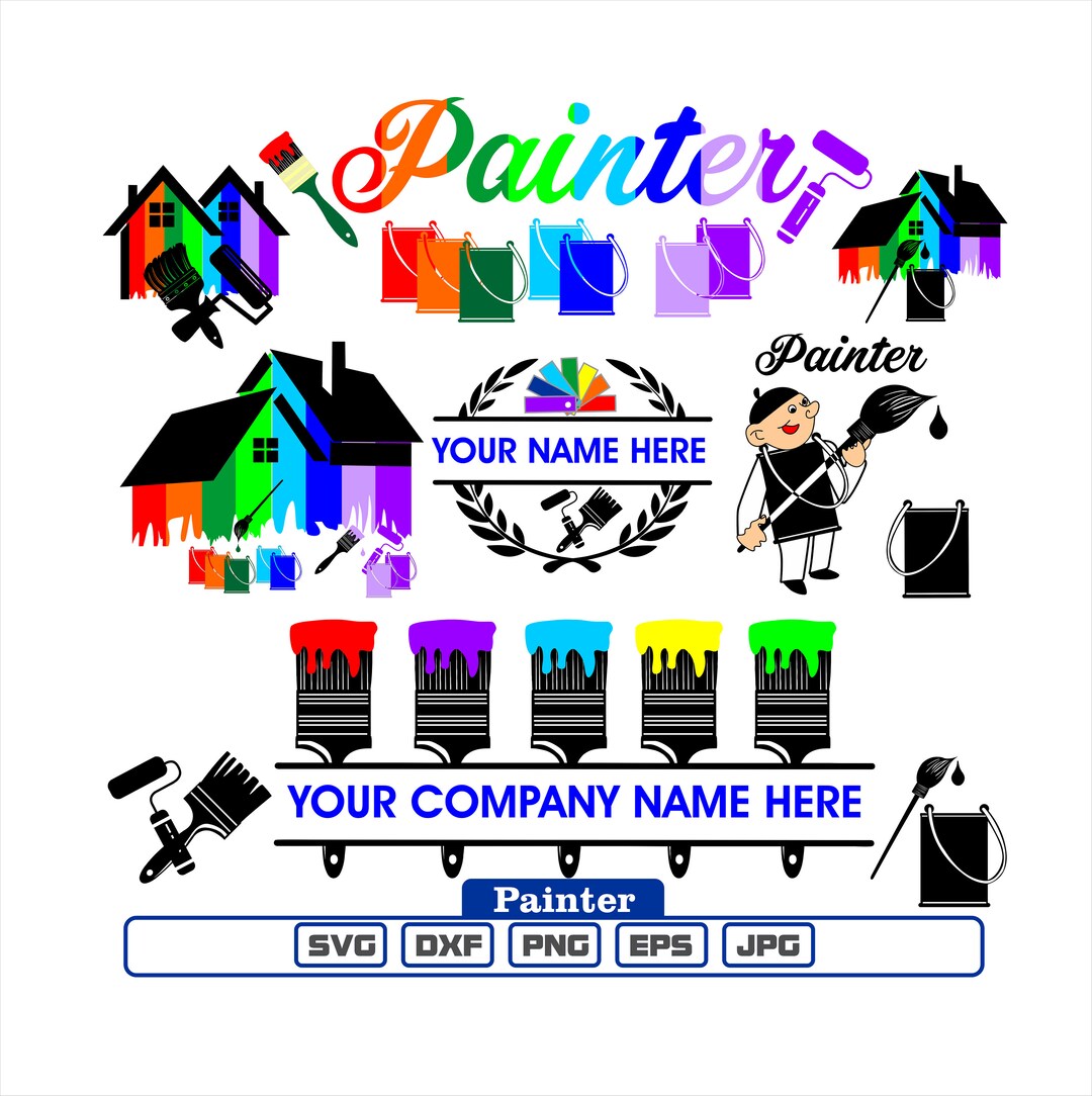 Unique Painters Illustrations and Vector Graphics as Dxf-svg-png-eps ...