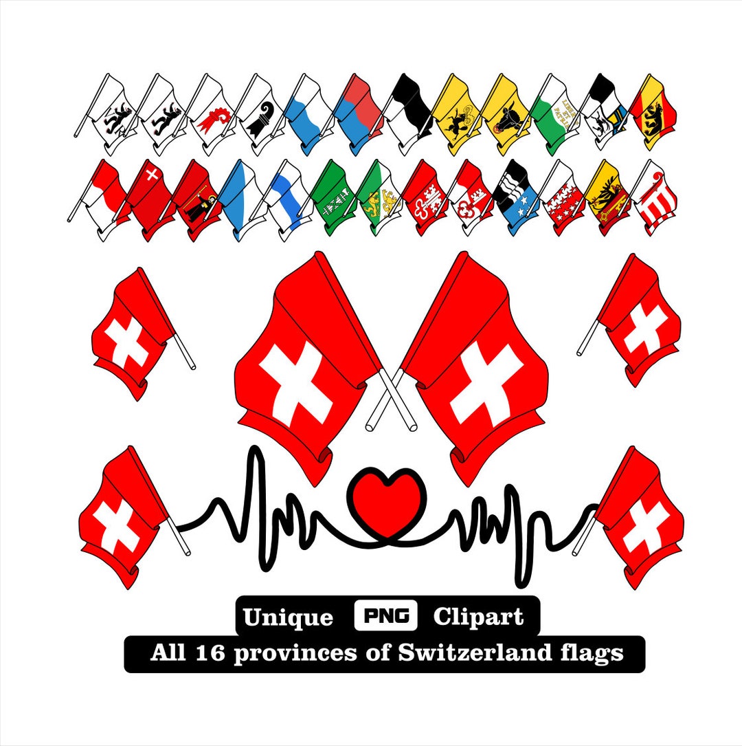 Flag and Cardio of Switzerland State Flags in Png Files Unique Clipart ...