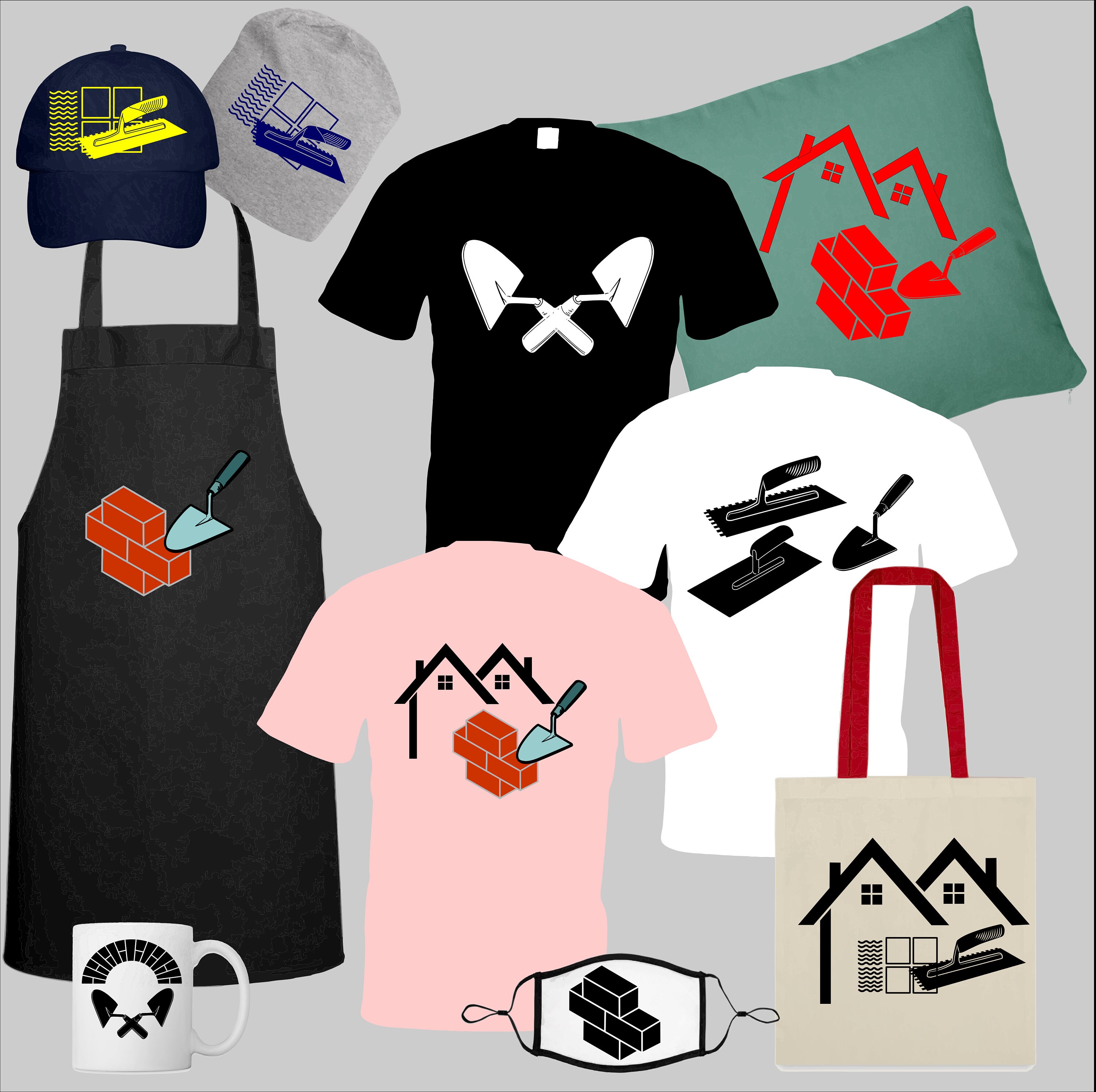 Unique Bricklayer - Plasterer - Tiler Artwork as Dxf-svg-png-eps-jpg ...