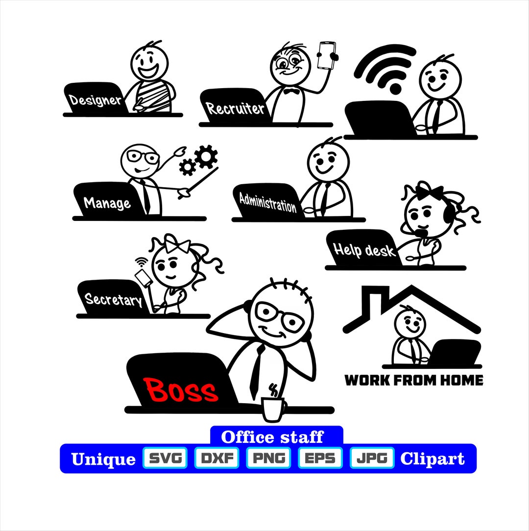 Unique Administration Staff Clipart as Dxf-svg-png-eps-jpg ...