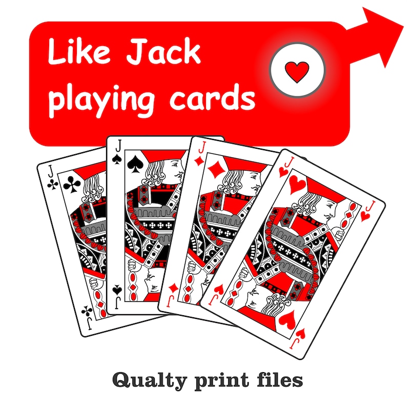Jack Playing Card Clip Art Pdf, Svg, Png,eps, Jpg, for Shirt Design ...