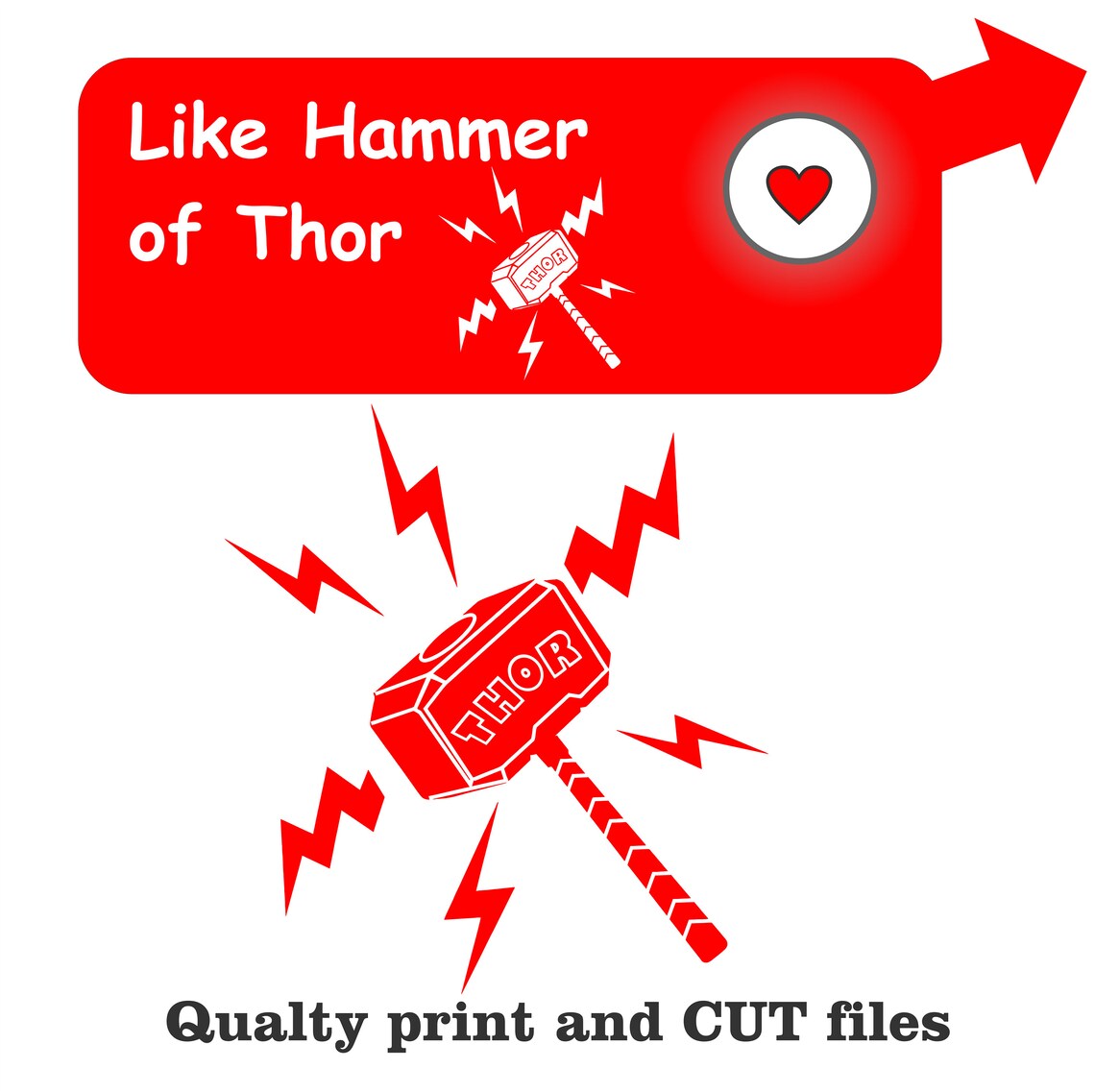Hammer of Thor Clip Art Dxf Svg Png Eps Jpg for Cutting,shirt Design ...