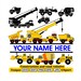Construction and Road Vehicles Clip Art Dxf Svg Png Eps Jpg for Cutting ...