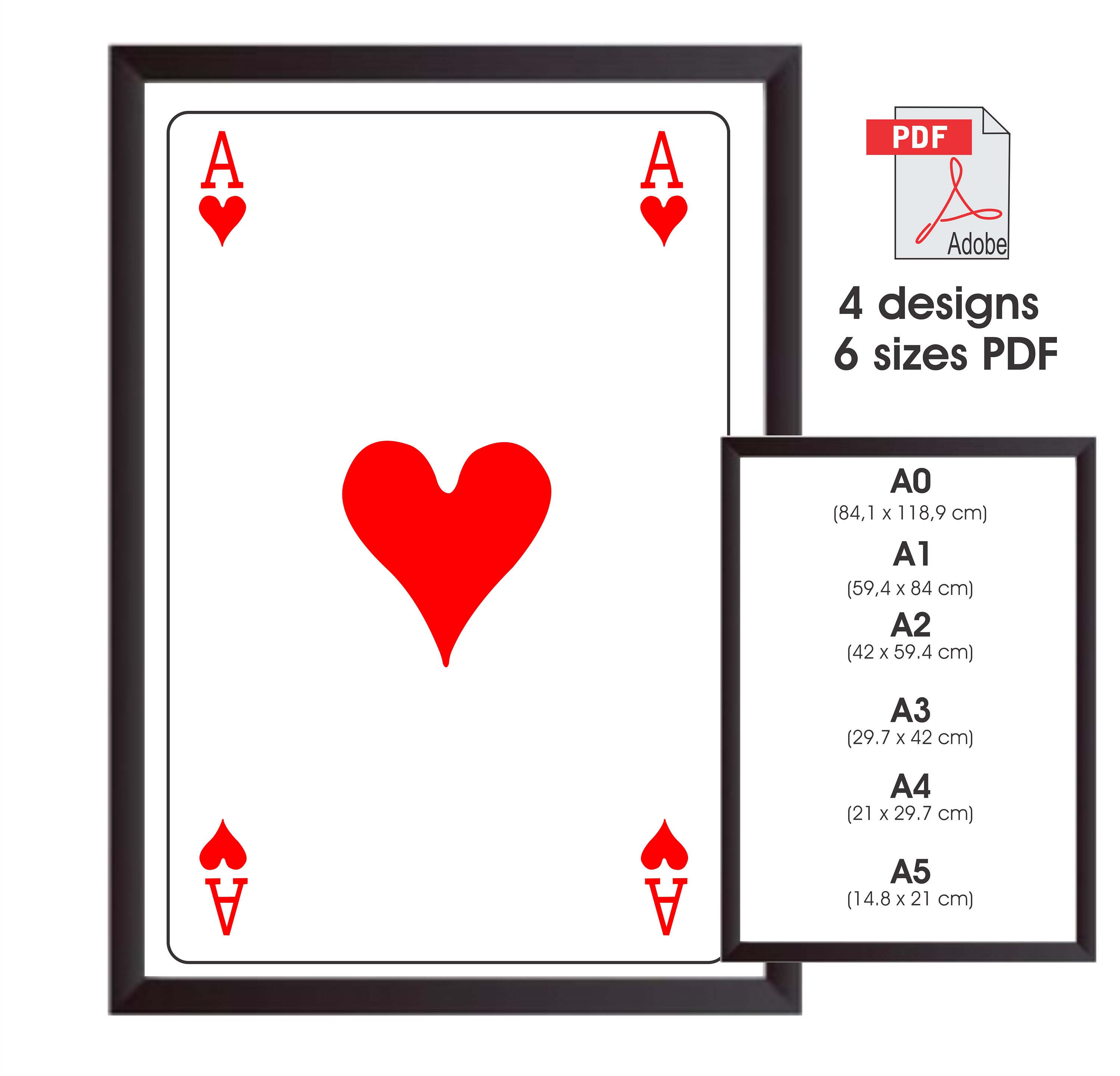 Ace Playing Card Clip Art Pdf, Svg, Png,eps, Jpg, for Shirt Design ...