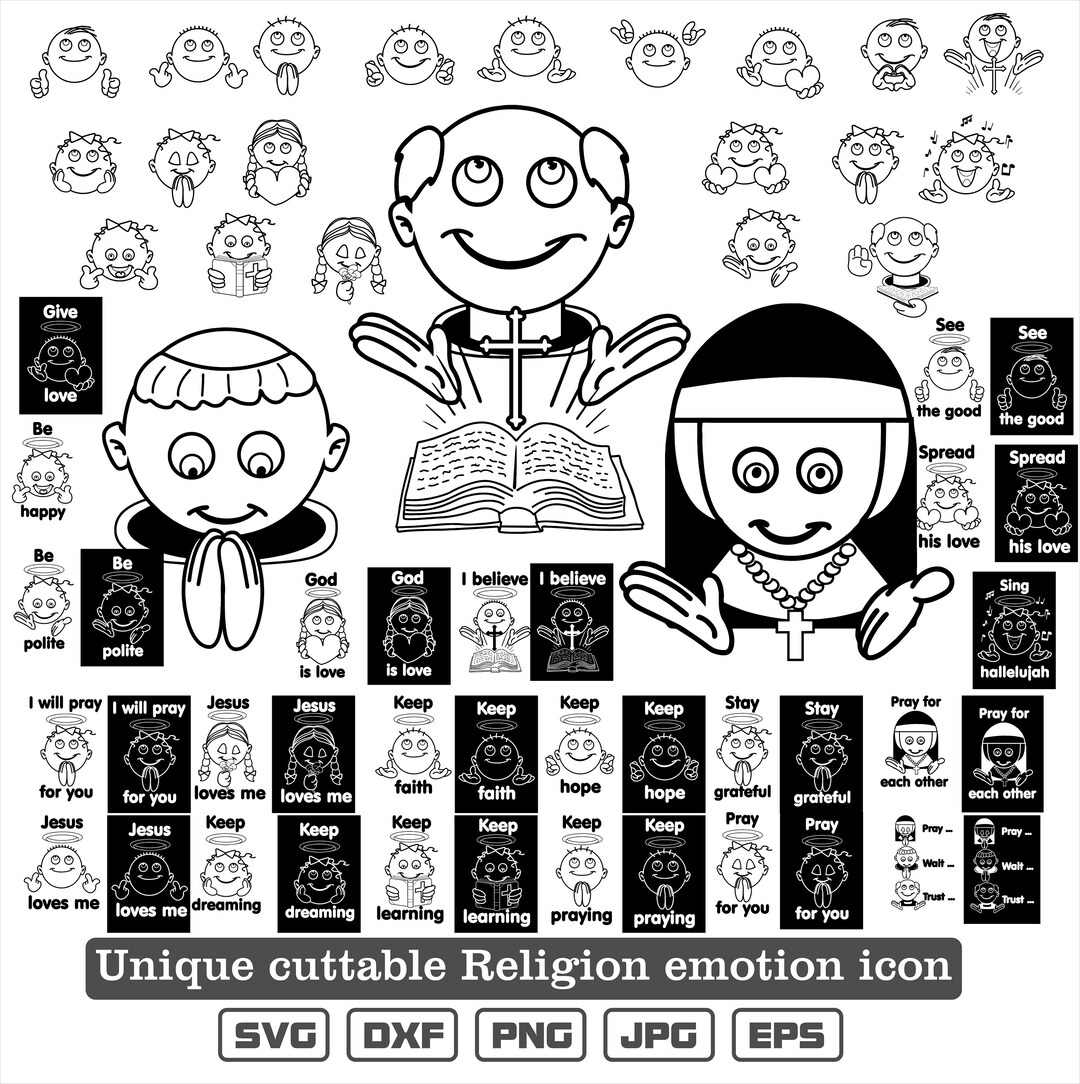 Unique Cuttable Religion Emotion Icon Dxf-svg-png-eps-jpg for Laser ...