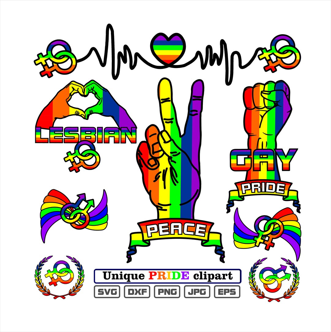 Unique Pride Clipart LGBTQ and Gender Design. Files as - Etsy Australia