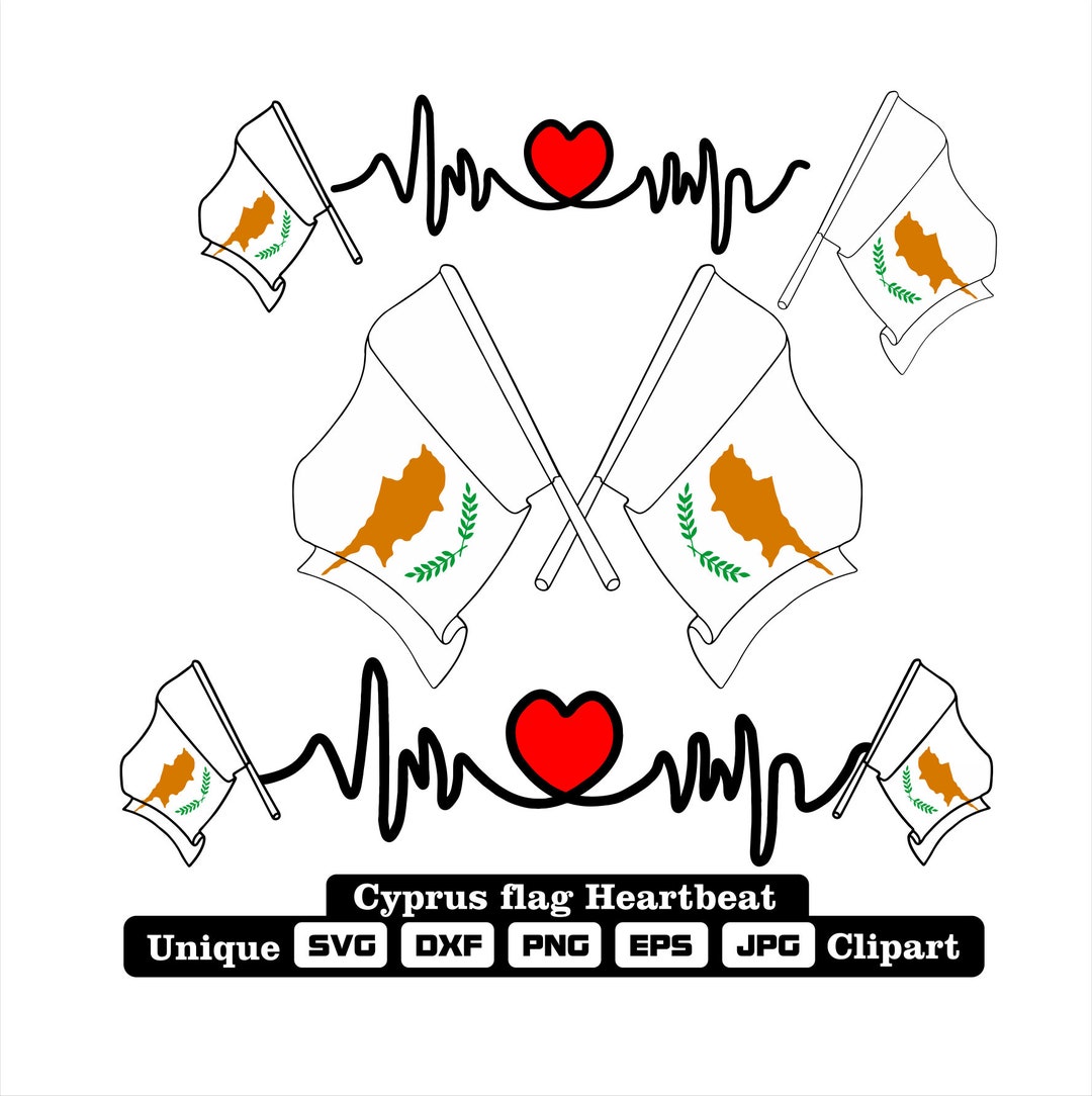 Lag and Cardio of Cyprus in Dxf, Svg, Png, Eps and Jpg Files Unique ...