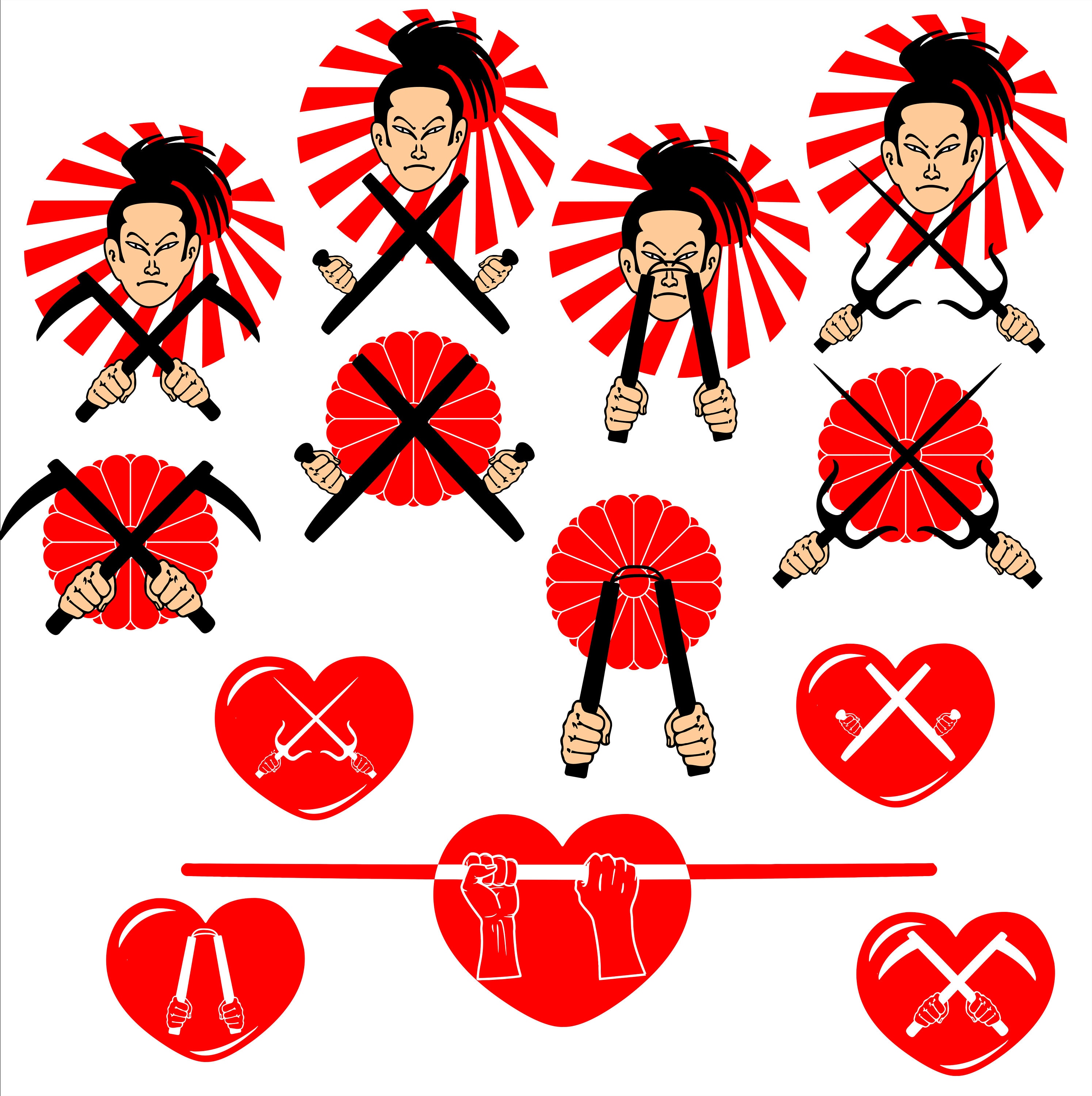 Unique Kobudo Clipart and Cutting Files. Files as Dxf-svg-png-eps-jpg ...