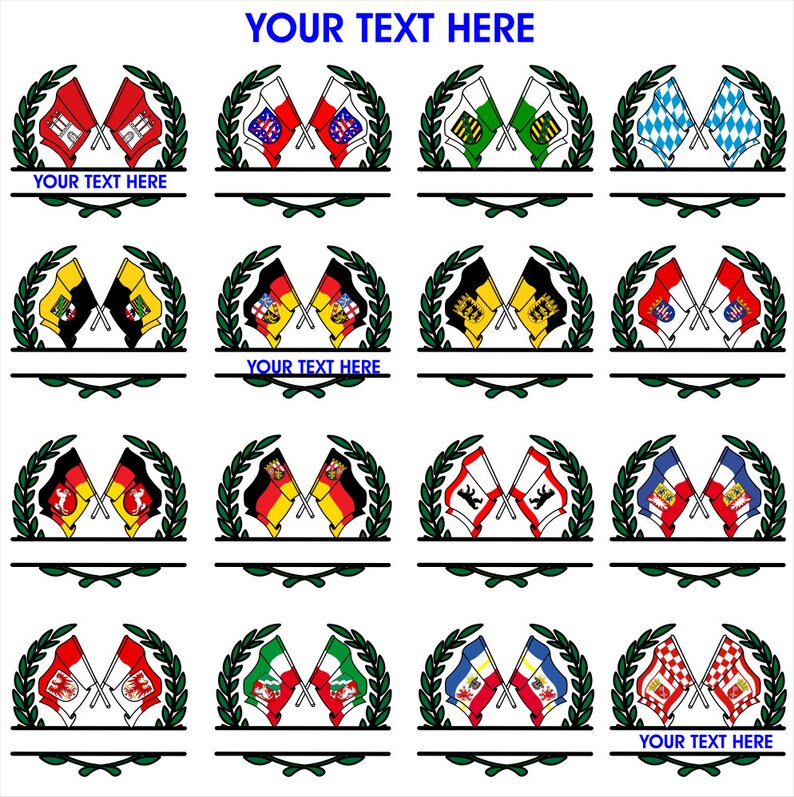 Flag and Cardio of Germany State Flags in Png Files Unique Clipart for ...