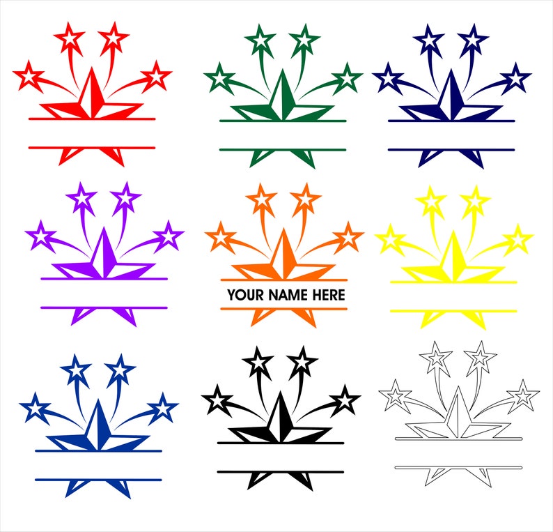 Unique Shining Star Artwork as Dxf-svg-png-eps-jpg - Etsy