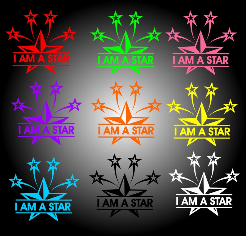 Unique Shining Star Artwork as Dxf-svg-png-eps-jpg - Etsy