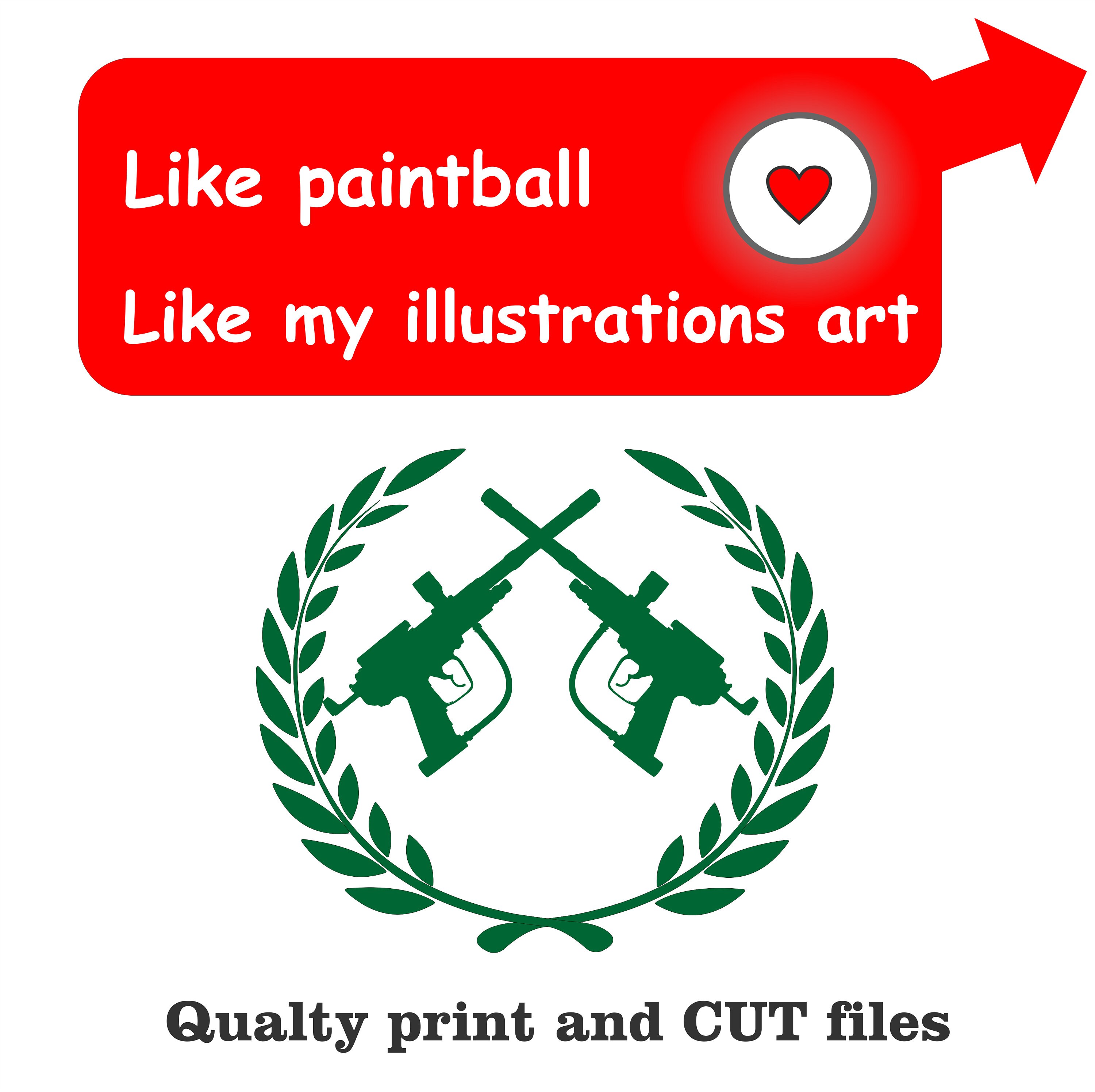 Unique Paintball Artwork as Dxf-svg-png-eps-jpg Illustrations for ...