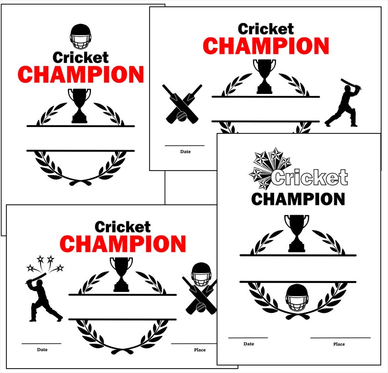 Unique Cricket Certificates as Pdf-dxf-svg-png Files for Direct ...
