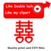 Double Luck Happiness Chinese Symbol as Dxf-svg-png-eps-jpg ...