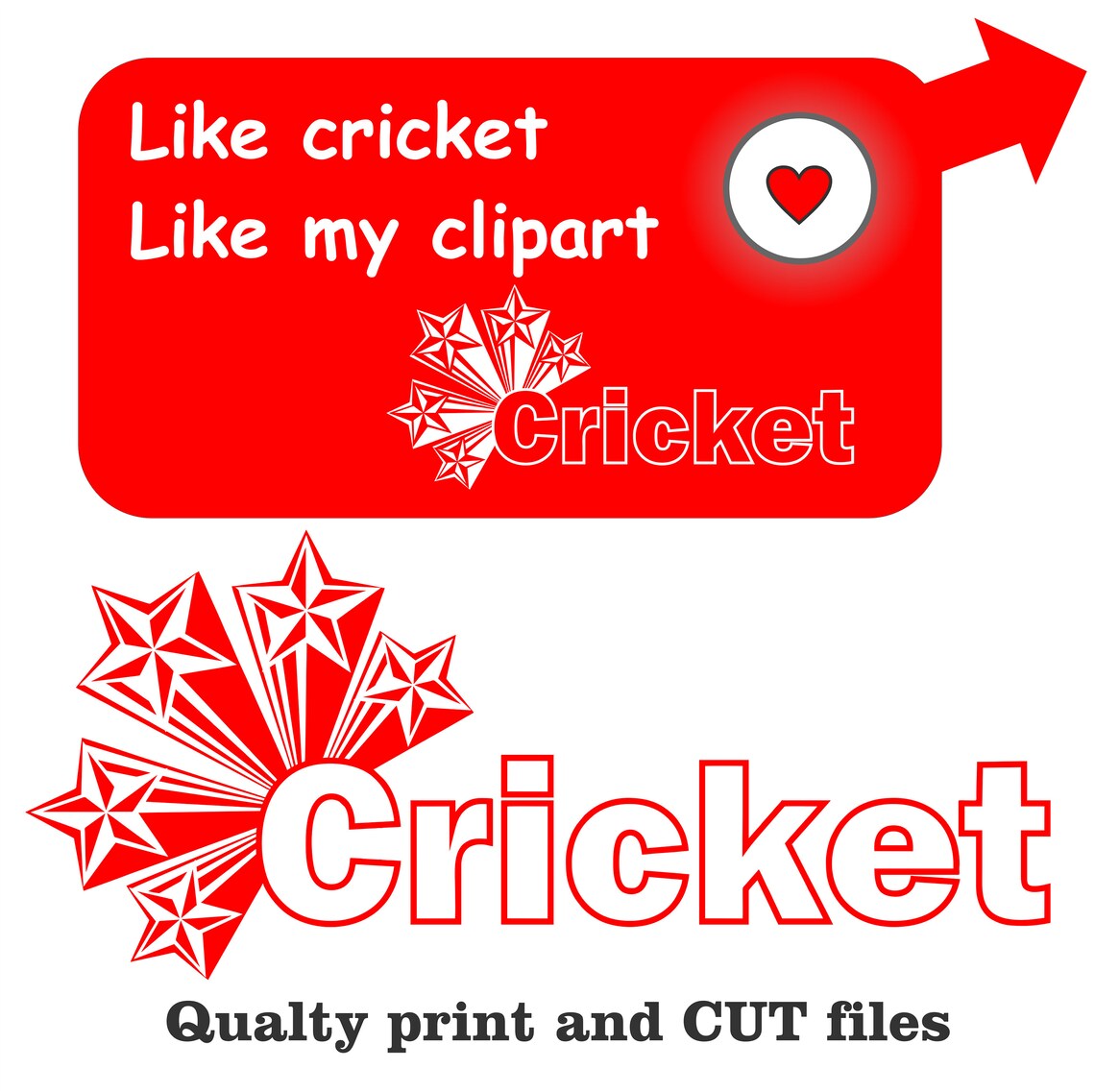 Cricket Clip Art Dxf Svg Png Eps Jpg for Cutting, Clothing Imprint ...