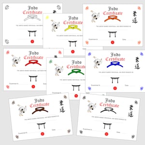 Judo Certificates and Awards Templates in PDF and PNG. Reward Those Who ...