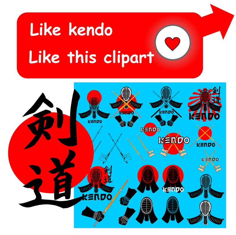 Unique Kendo Clipart and Cut Files. as Dxf-svg-png-eps-jpg ...