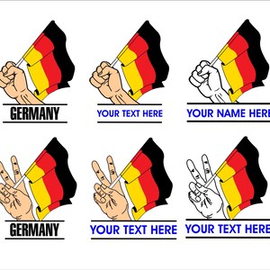 Flag and Cardio of Germany, in Dxf, Svg, Png, Eps and Jpg Files Unique ...