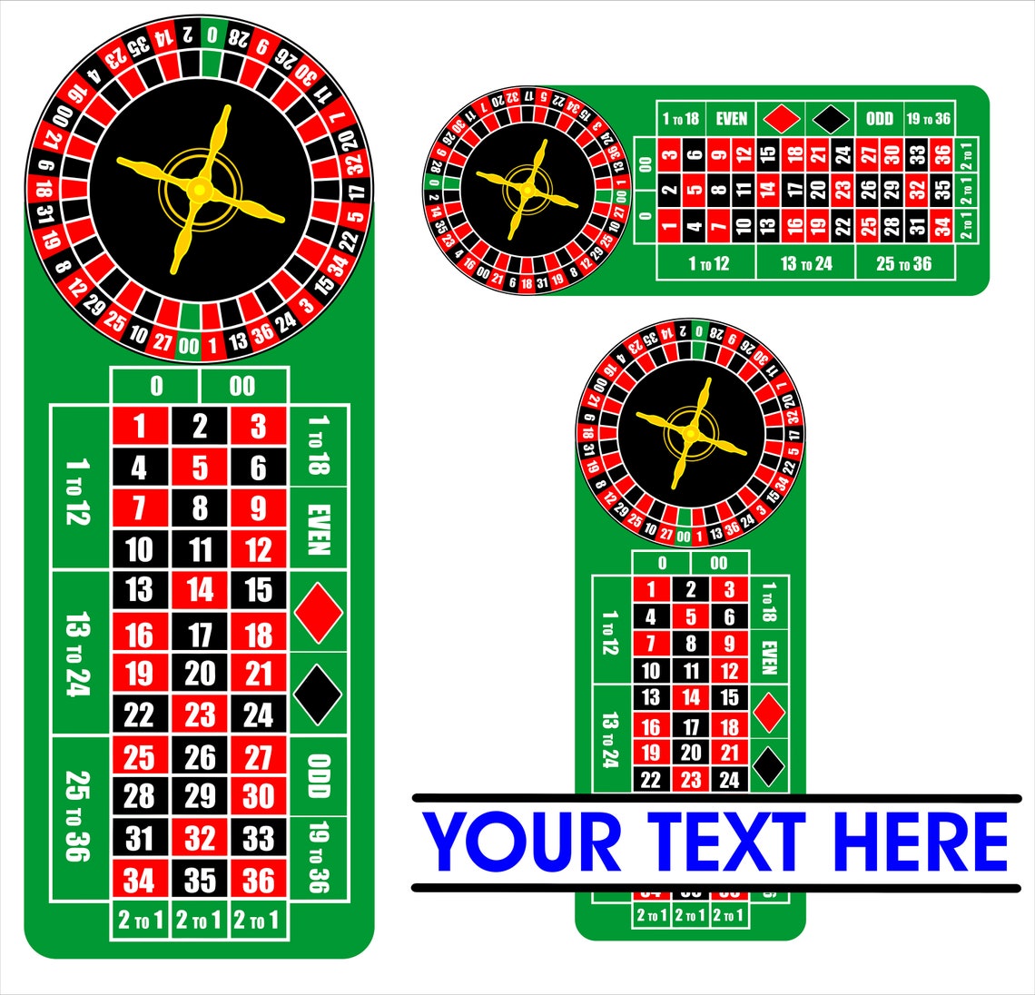 Casino Roulette Wheel and Tabel Clip Art Dxf Svg, Png,eps, Jpg, for ...