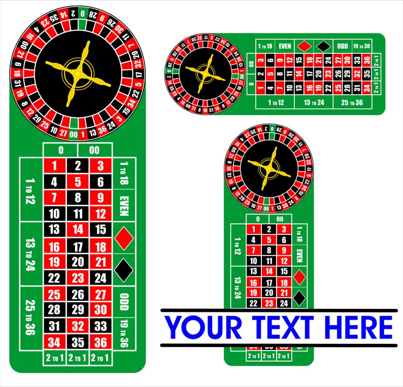 Casino Roulette Wheel and Tabel Clip Art Dxf Svg, Png,eps, Jpg, for ...