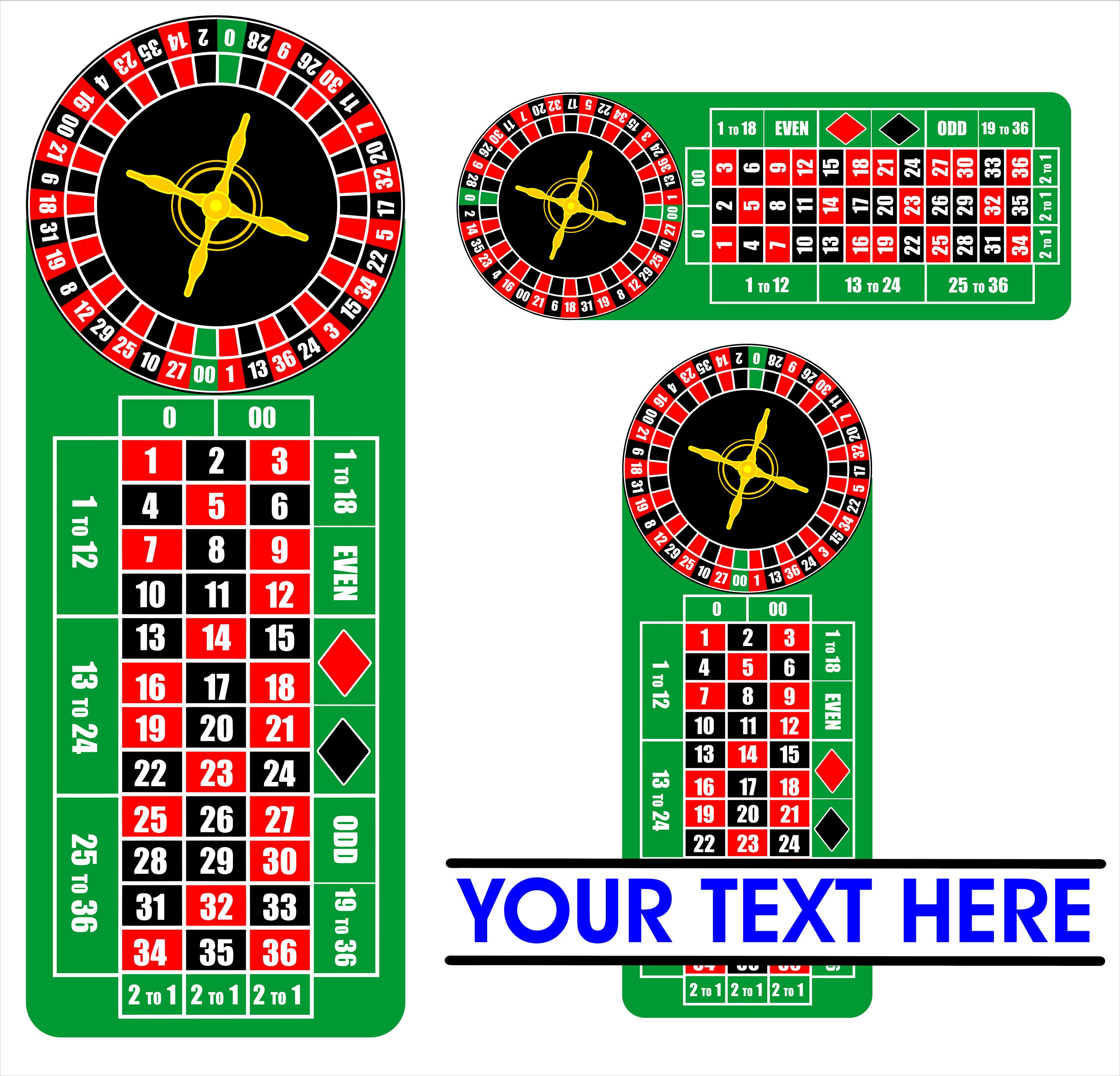 Casino Roulette Wheel and Tabel Clip Art Dxf Svg, Png,eps, Jpg, for ...