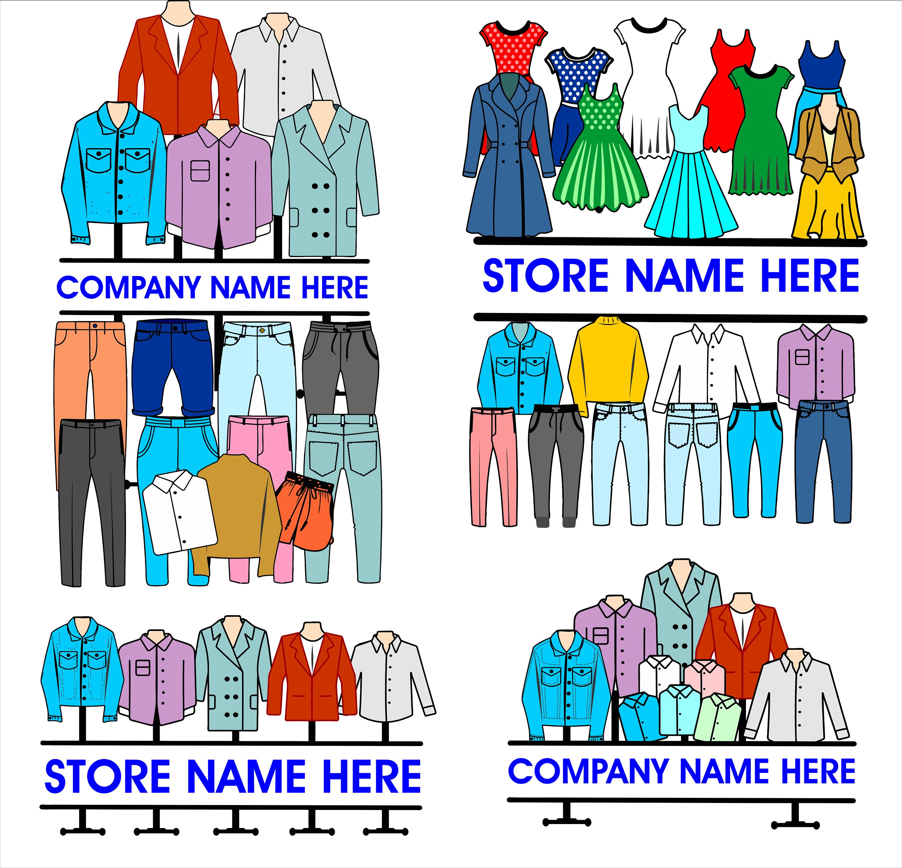 Fashion Clothing Clip Art Dxf Svg Png Eps Jpg Design Logo for - Etsy