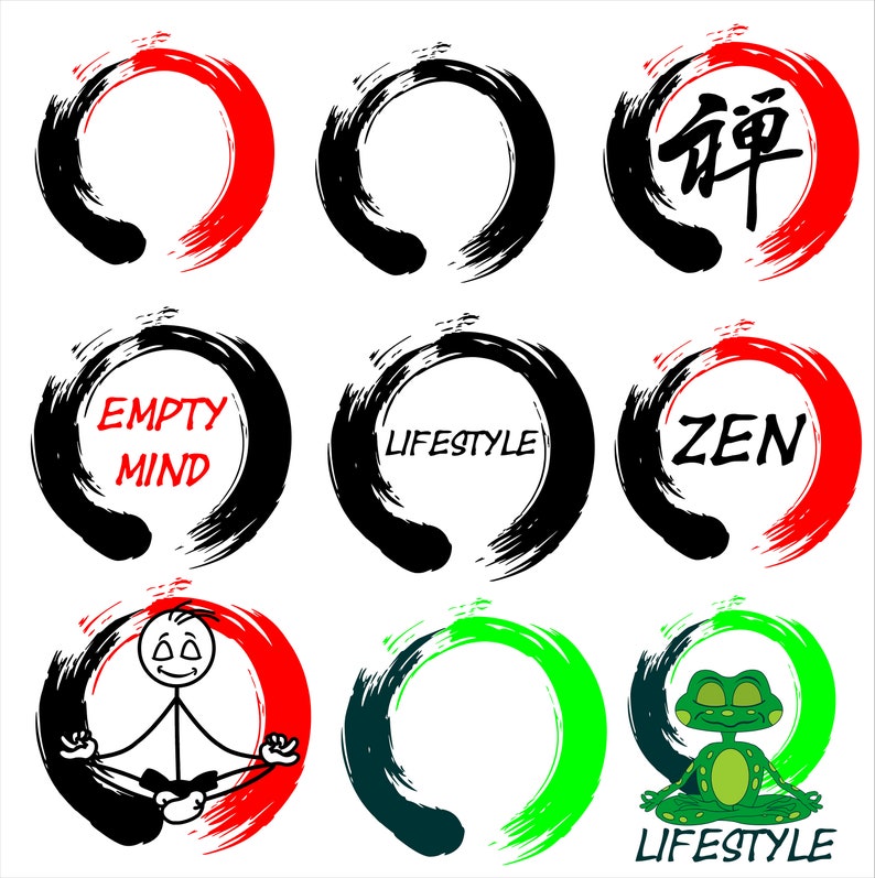 Enso Zen Circle Clip Art Dxf Svg Png Eps Jpg for Cutting,shirt Design ...
