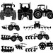 Tractor Clip Art Dxf Svg Png Eps Jpg for Cutting,shirt Design, Clothing ...