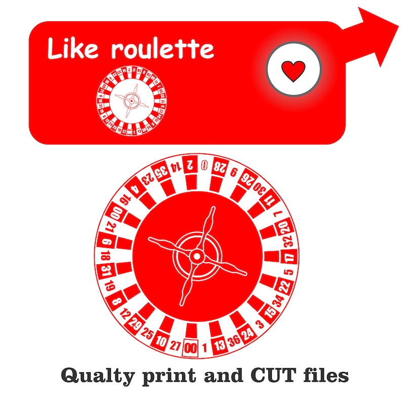 Casino Roulette Wheel and Tabel Clip Art Dxf Svg, Png,eps, Jpg, for ...