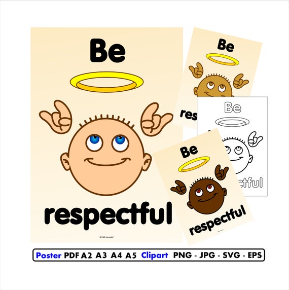 Be Respectful Illustration in Png Jpg Svg and Eps for | Etsy
