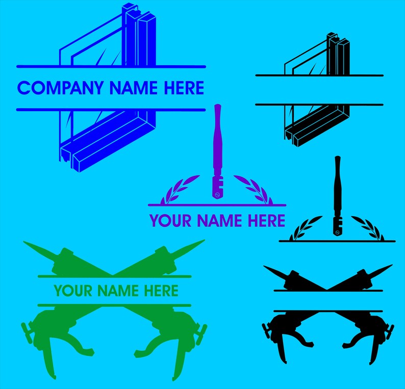 Unique Glaziers Artwork as Dxf-svg-png-eps-jpg for Shop or Company Logo ...