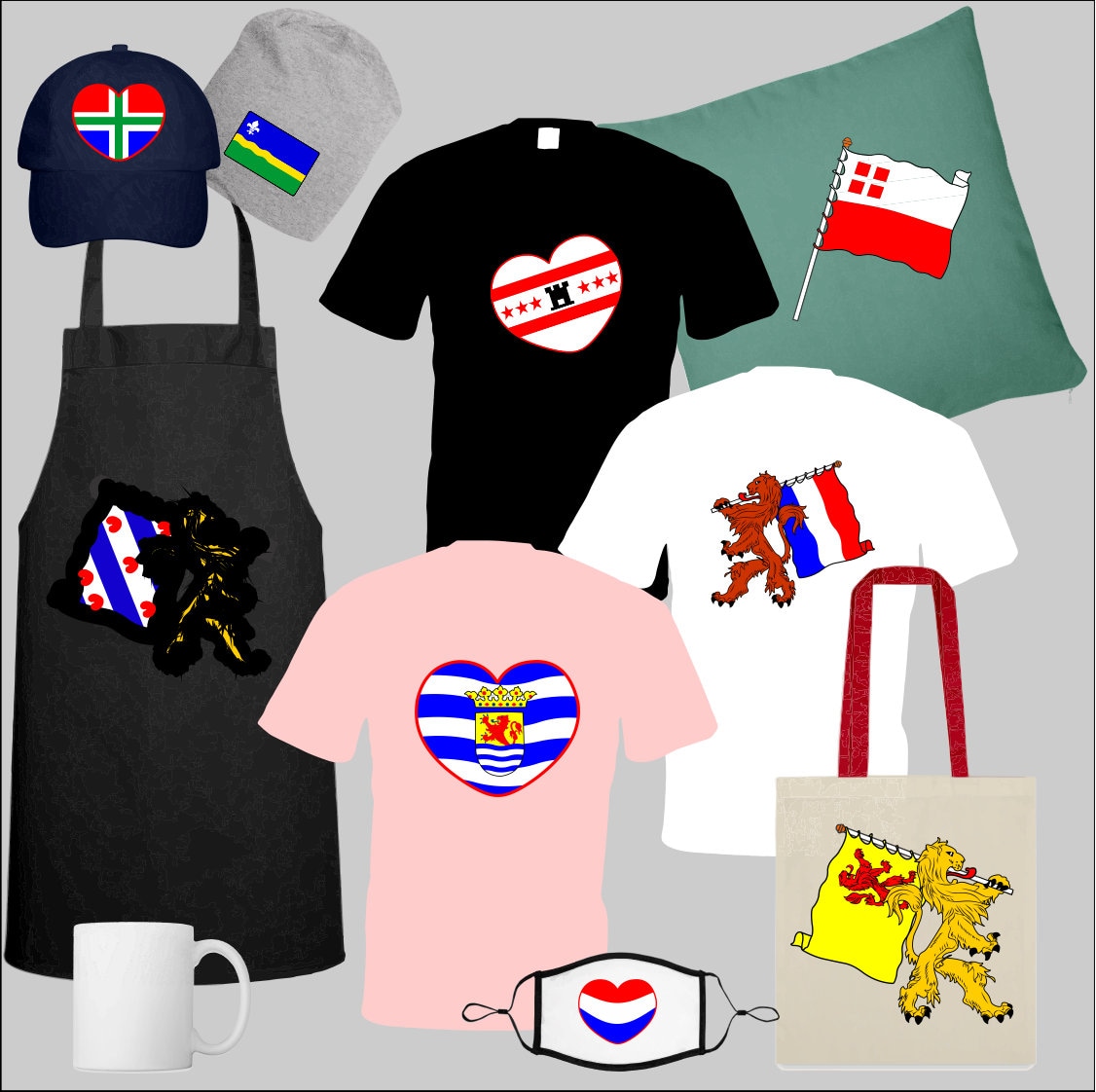 Flags of the 12 Provinces of the Netherlands as Dxf-svg-png-eps-jpg ...