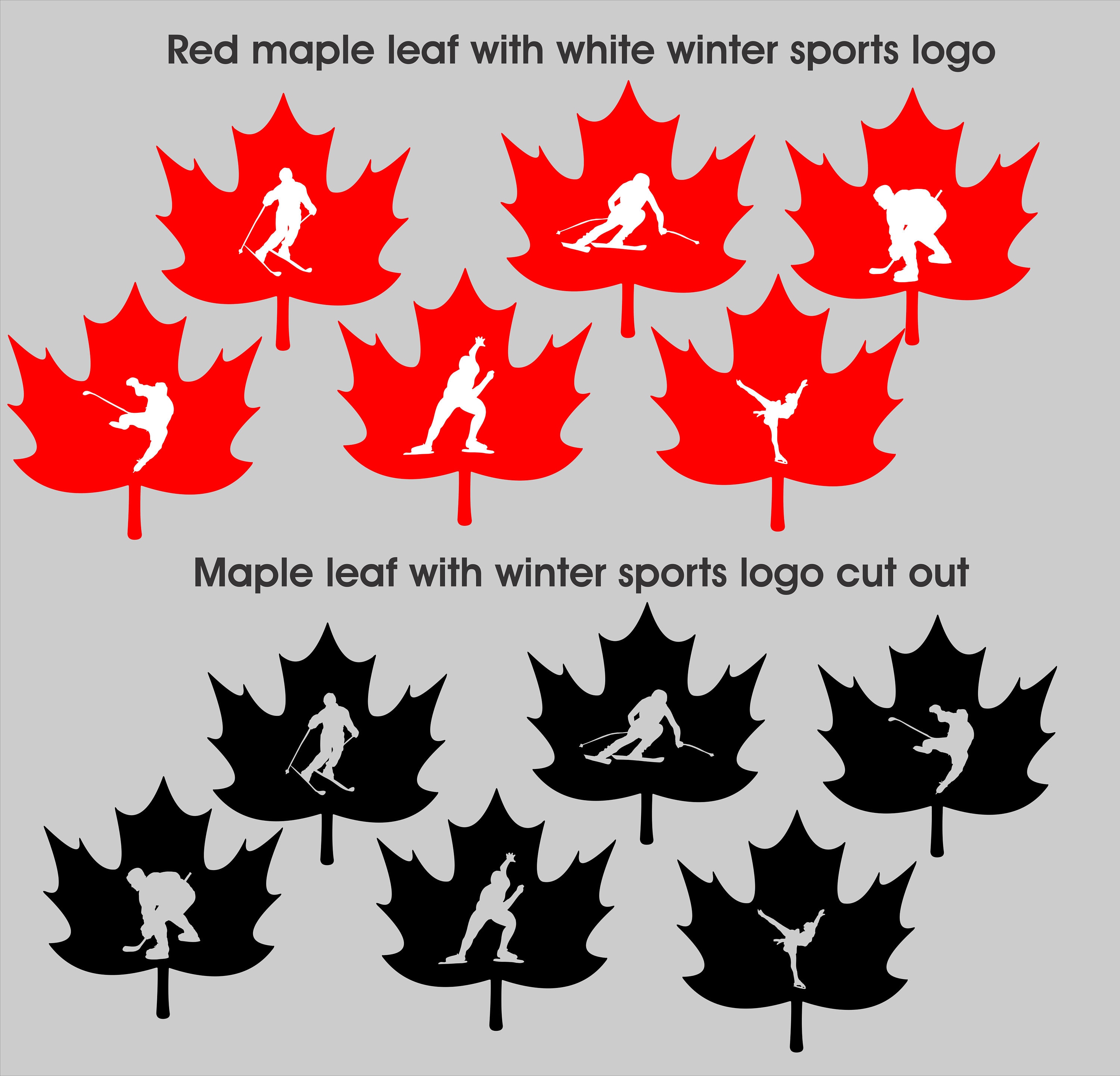 Canada Winter Sports Clip Art Dxf Svg Png Eps Jpg for - Etsy