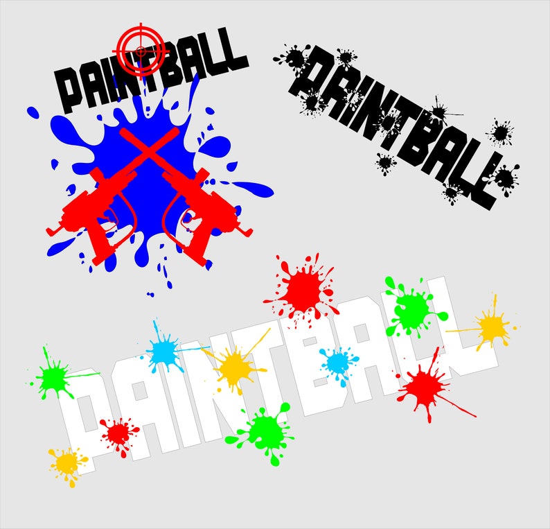 Unique Paintball Artwork as Dxf-svg-png-eps-jpg Illustrations for ...