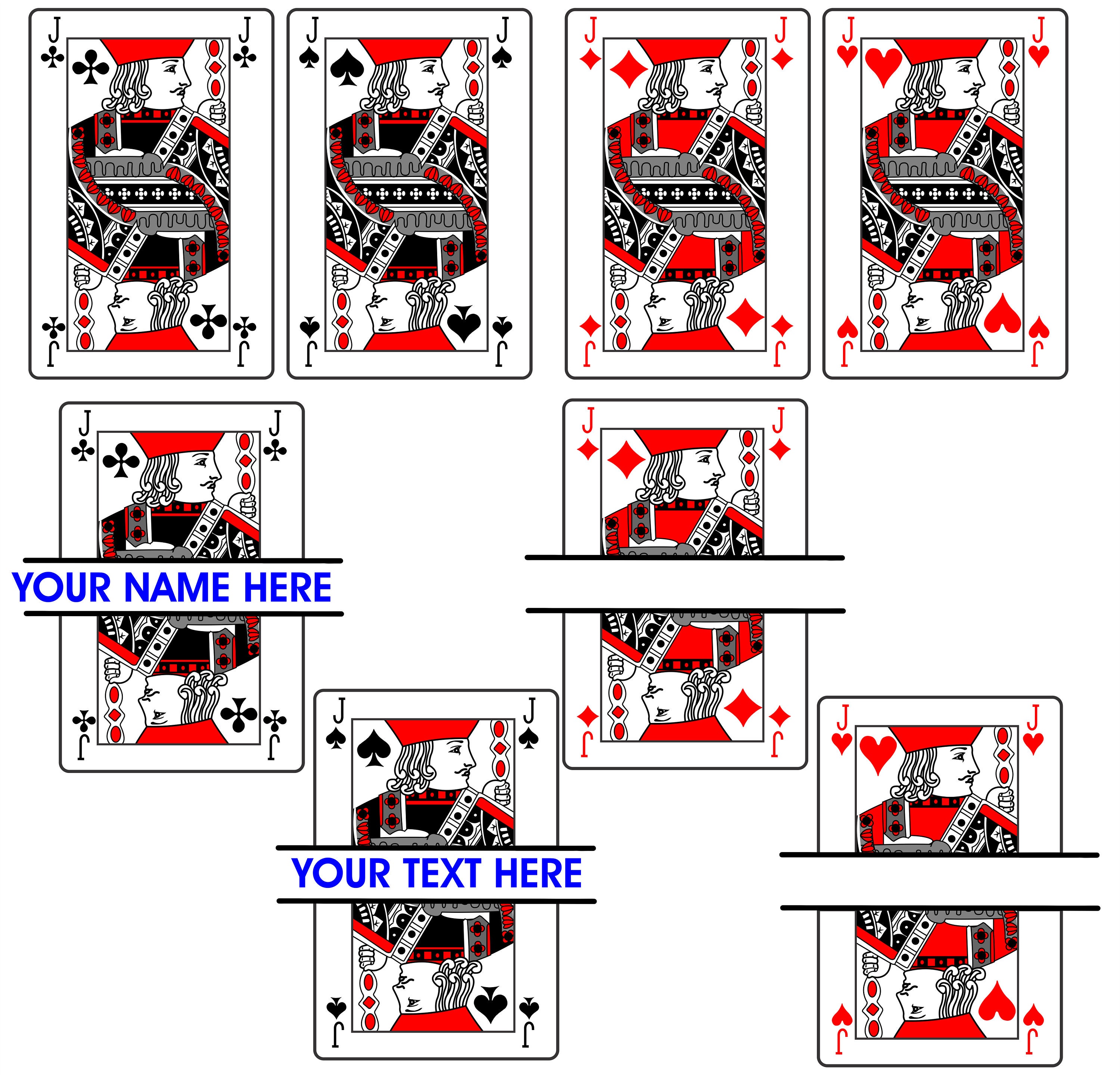 Jack Playing Card Clip Art Pdf, Svg, Png,eps, Jpg, for Shirt Design ...