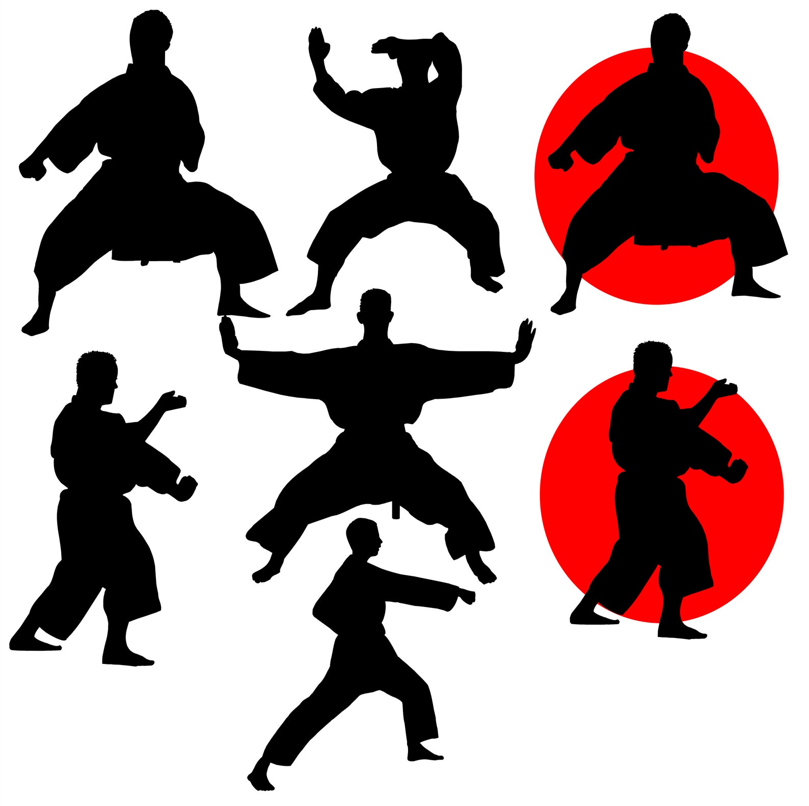 Karate clipart in PNG jpg and vector SVG EPS. With extra | Etsy
