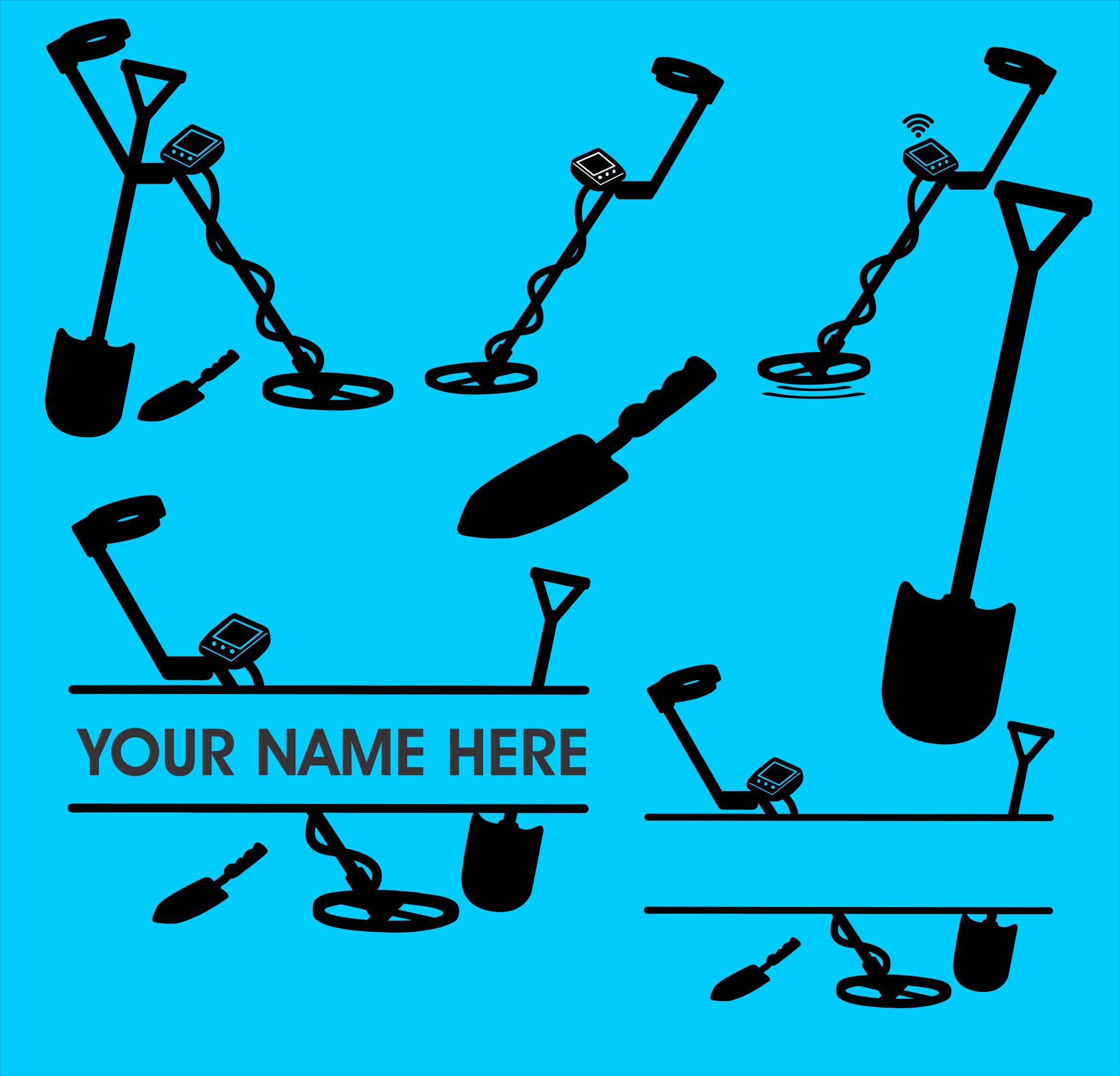 Unique Metal Detector Artwork as Dxf-svg-png-eps-jpg Illustrations for ...