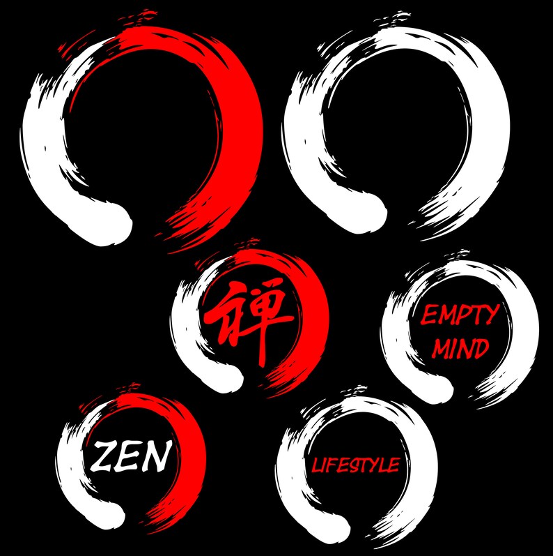 Enso Zen Circle Clip Art Dxf Svg Png Eps Jpg for Cutting,shirt Design ...