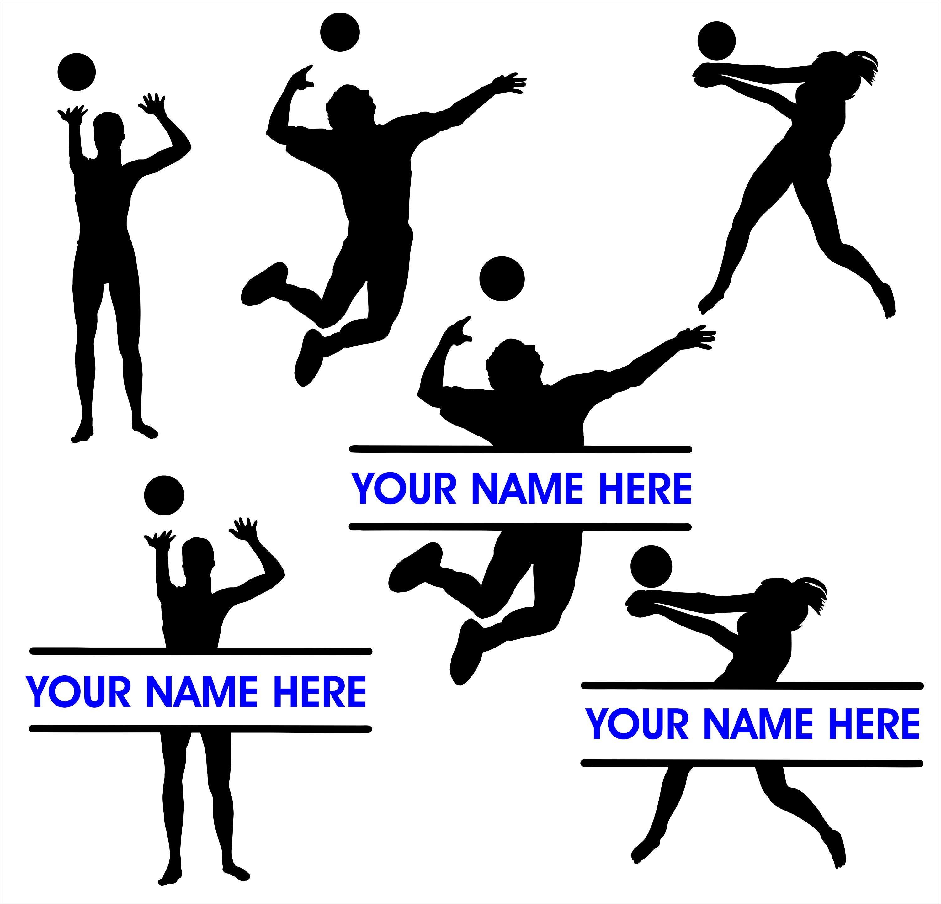 Unique Volleyball Artwork as Dxf-svg-png-eps-jpg Illustrations for ...