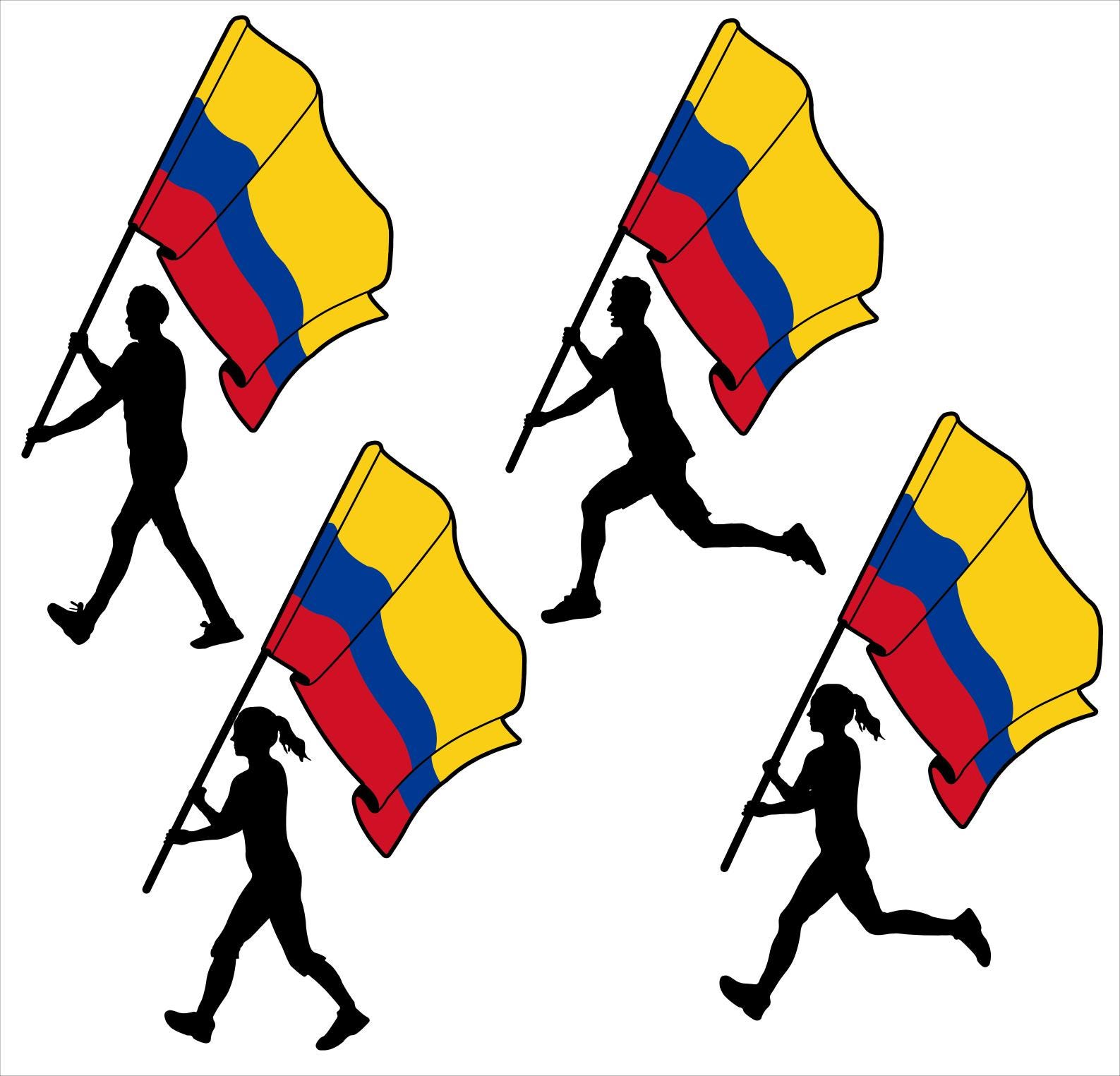 Flag and Cardio of Columbia in Dxf, Svg, Png, Eps and Jpg Files Unique ...