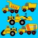 Construction and Road Vehicles Clip Art Dxf Svg Png Eps Jpg for Cutting ...
