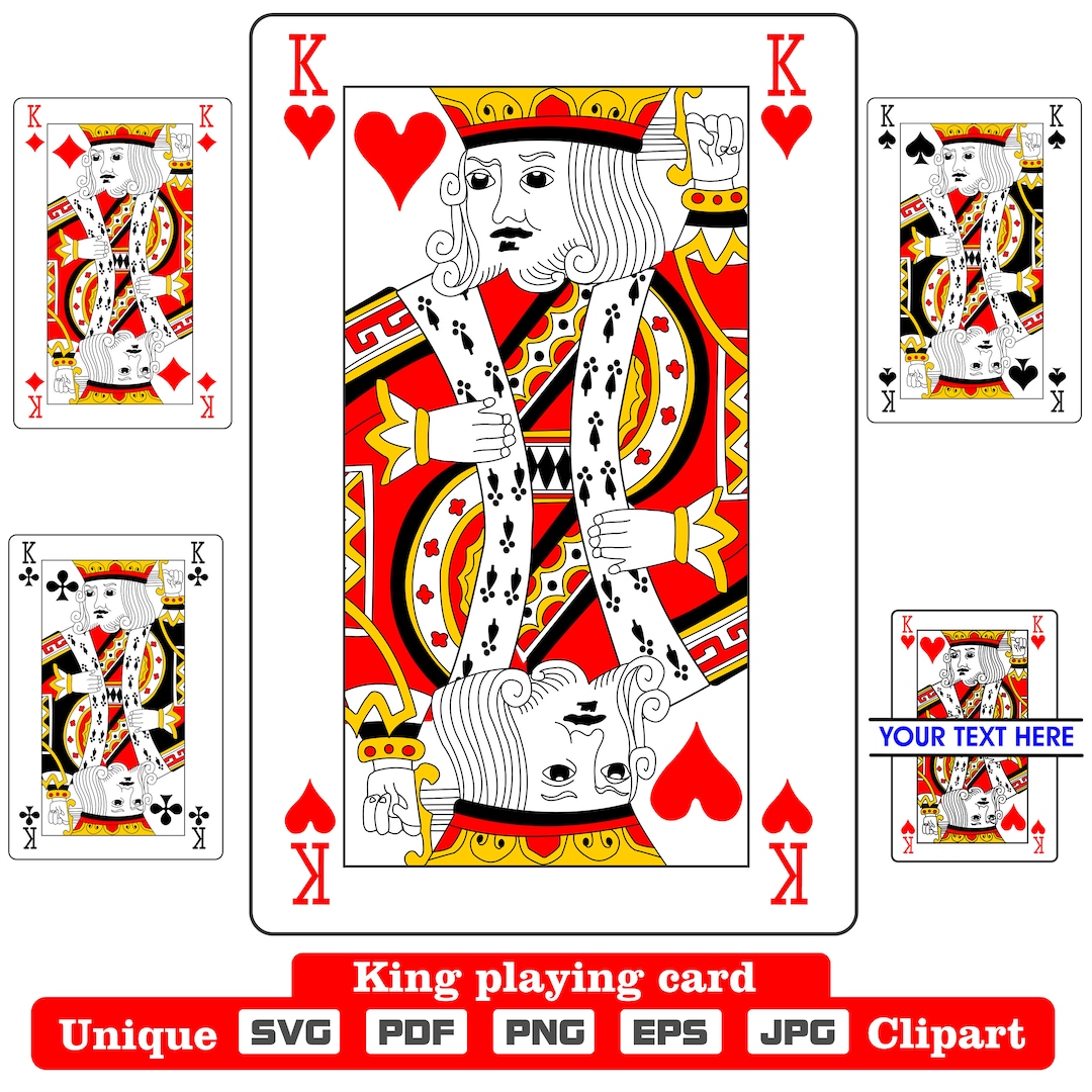 King Playing Card Clip Art Pdf, Svg, Png,eps, Jpg, for Shirt Design ...